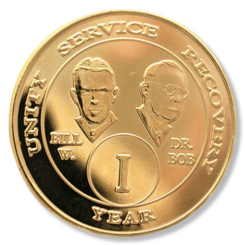 Gold plated Bill & Bob AA Coin (1-50y) – What An Order