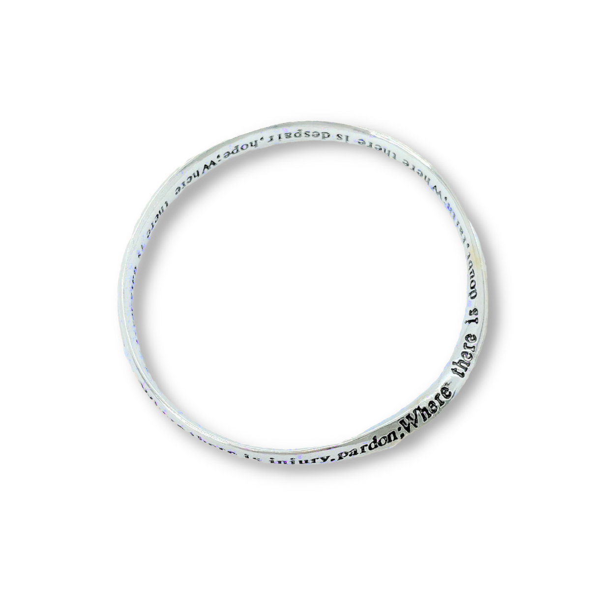 Channel of Peace Bracelet- Handmade Sterling Silver Bracelet, Engraved ...